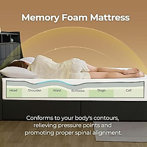 King Size Mattress, 10 Inch Cooling-Gel Memory Foam Bed Mattress in a Box for Cool Sleep & Pressure Relief, Breathable Bed Mattress with Medium Firm, CertiPUR-US Certified (10" King)