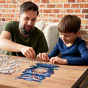 Owl Puzzle Jigsaw Puzzles – Unique Wooden Puzzles for Adults and Children – Coolest Adult Puzzles Perfect for Family – Wooden Puzzles for Toddlers – 210 Piece Custom Puzzle for Kids and Adults