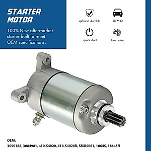 Starter Motor Drive Combo Kit for Polaris ATV UTV 325 330 335 425 500 with Replace OE # 113528 18645 495713 3084981 3090188 for Sportsman Scrambler Magnum Trail Boss Ranger