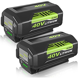 6000mAh OP40601 Battery Replacement for Ryobi 40V Battery OP4050A OP4040 OP4030 OP4026A OP40201 ZROP4026 Battery Compatible with Ryobi Battery 40 Cordless Power Tool RY40180 RY40200 Battery (Green)