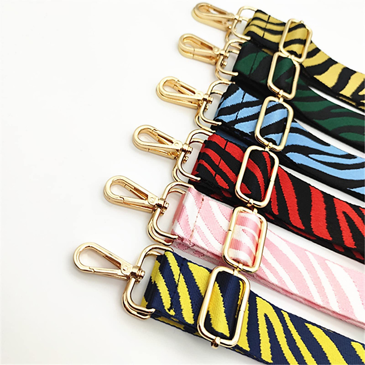 Beacone Wide Shoulder Strap Adjustable Replacement Crossbody Handbag Purse Strap Belt (Zebra Pattern-White)