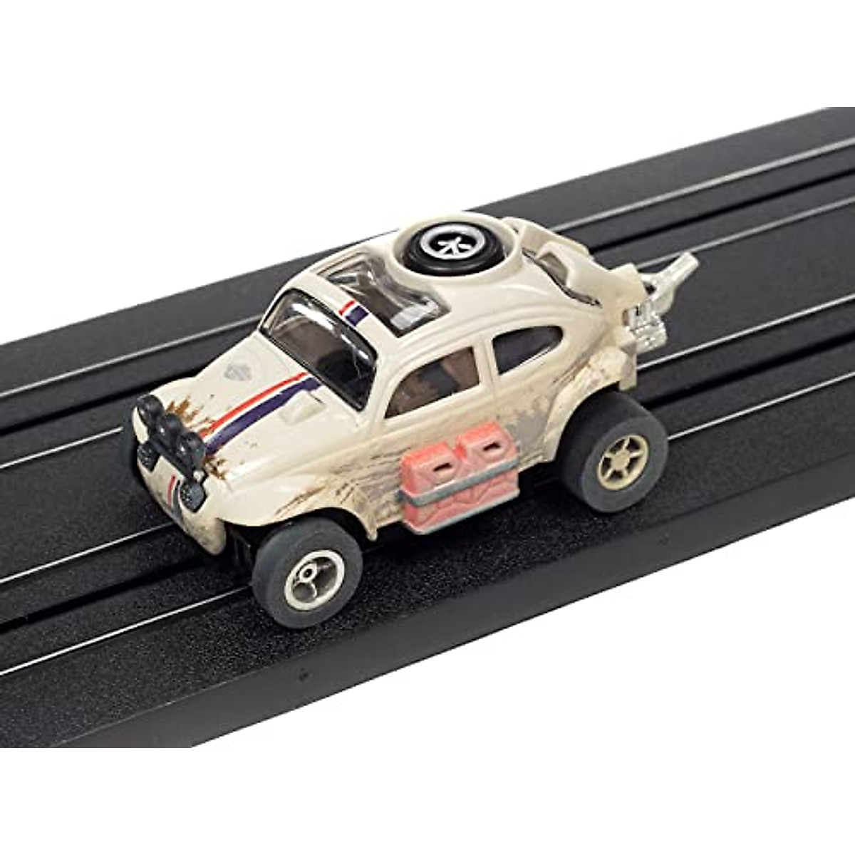 Auto World Xtraction 1965 Volkswagen Baja Bug (White) HO Scale Slot Car