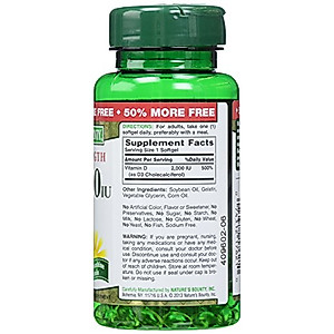 Nature's Bounty, D 2000 Iu Softgels, 150 Count