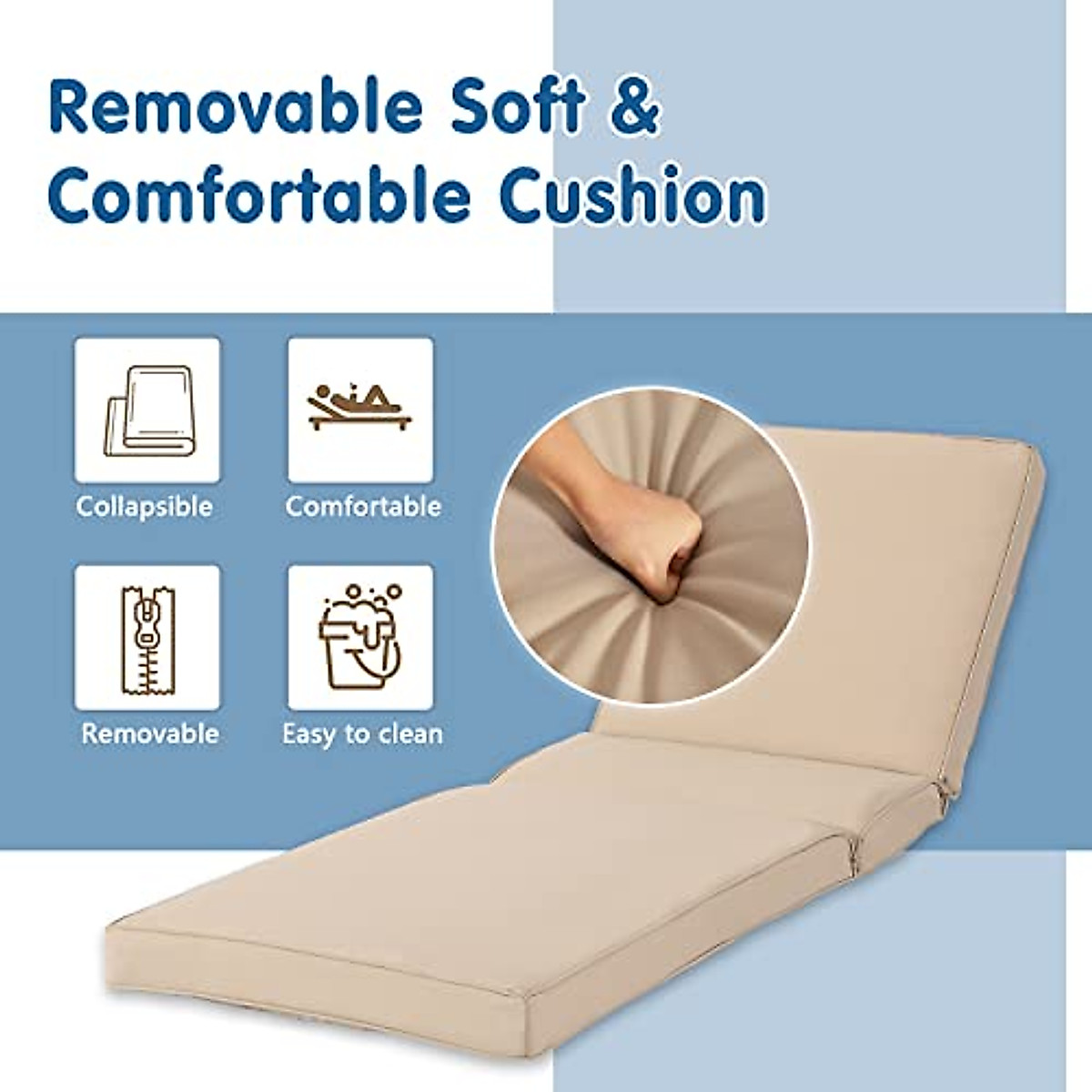 MAGIC UNION 2-Pack Rattan Outdoor Chaise Lounge Chairs Set Deck Lounge Chairs Patio Adjustable Wicker Chaise Lounge with Cushions Patio Seating Beach Chairs Chaise Lounge Chairs for Outside Pool, Lawn