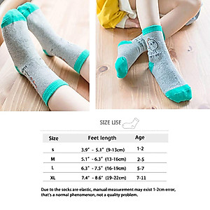 Zumou Toddler Kids Little Boys Fashion School Cotton Crew Socks 10 Pack (Size M(3-4T), Colorful)