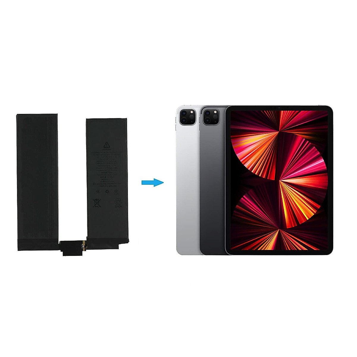 TTIMORE A2369 Battery for iPad Pro 11" 3rd Gen 2021 A2377 A2460 A2459 A2301