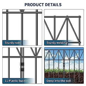 ZXMOTO Decorative Garden Fence for Rabbits 6 Pack,12in(H) x 10ft(L) Small Animal Barrier Fence No Dig Rustproof Metal Wire Panel Border for Dog,Cat, Fencing for Yard Patio Garden Outdoor