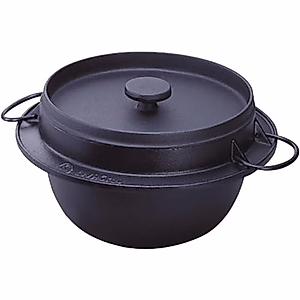 Iwachu 21086 Iwachu Rice Pot, 5 Cooking, Black, Inner Enameled Treatment, Induction Compatible, Nambu Ironware