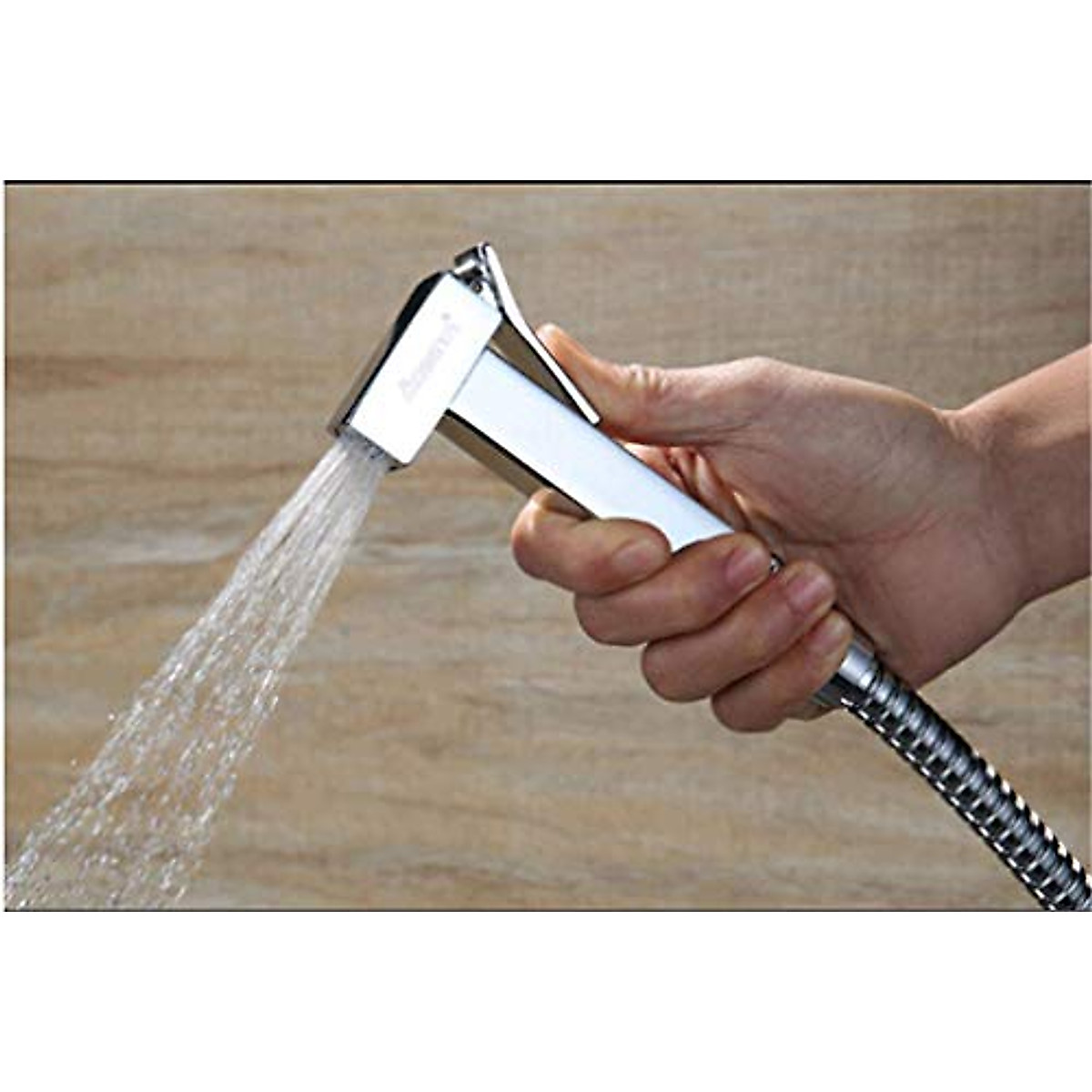 Bathroom Total Brass Chrome Finished Bidet Faucet Toilet Bidet Shower Set Portable Bidet Spray 1.5M Hose Hand Held Bidet Muslim Toilet Shattaf