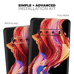 DesignSkinz Liquid Abstract Paint V80 Protective Vinyl Decal Wrap Skin Cover Compatible with The Samsung Galaxy S20 (Screen Trim & Back Glass Skin)