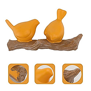 Cabilock Coat Hooks Bird Shape Hat Clothes Bag Wall Mount Hook Hanger Rack Holder for Home Decoration Yellow