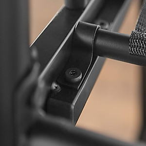 Walker Edison Metal Black Twin Low Loft Bunk Floating Bed Kids Bedroom Storage Guard Rail Ladder Bedframe