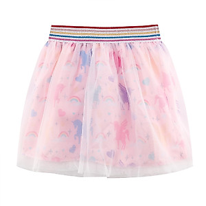 Baby Girl Sweatshirt Unicorn Dresses Long Sleeve Toddler Clothes Set Ruffle Sleeve Tops Tutu Tulle Skirt Kids 2 Piece Birthday Outfit 3t