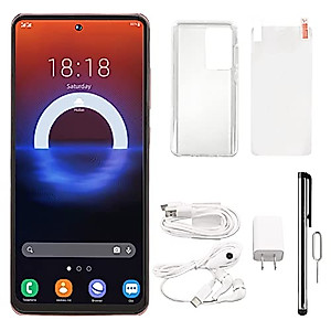 ASHATA Unlocked Android 10 Smartphone Cellphone, 6.82 inch HD Fingerprint/Face Unlock 4G Net Mobile Phone, Dual SIM, 6GB RAM 128GB ROM, 5MP 24MPCamera, 7300mAh Battery, Gold(US)