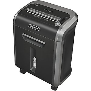 Fellowes ‎Powershred 79Ci 16-Sheet 100% Jam-Proof Heavy Duty Crosscut Paper Shredder Machine for Office and Home, Black/Dark Silver 3227919