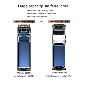 Stainless Steel Insulated Tea Mug with Infuser and Lid for Loose Tea 16.2 Ounces Office Home High-end Tea Cup