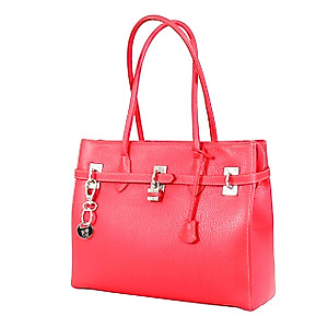 Robin Lisa New York Luxury Handbags for Women | 100% Genuine Italian Calf Leather | Limited Edition Robin Handbag (Red)