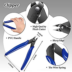 24Pcs Metal Puzzle Tool Set DIY Metal Model Kits Tools with Clippers Edge Bending Tool Tab Twisting Tool Cylinder Cone Shape Bend Assist Tool Wire Wrapping Mandrel Ball Stylus and Bag for Metal Puzzle