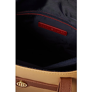 Tommy Hilfiger Gretta II Convertible Satchel with Hangoff Saffiano PVC Tannin One Size
