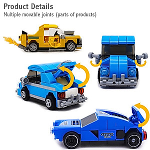 Uvini Building Block Pull Back Car for Kids, Vehicles Bricks, Racing Car Building Sets, Building Blocks Car Sets, Best Gift for Kids 6+ on Build and Play Game Party Favors, 558 Pieces