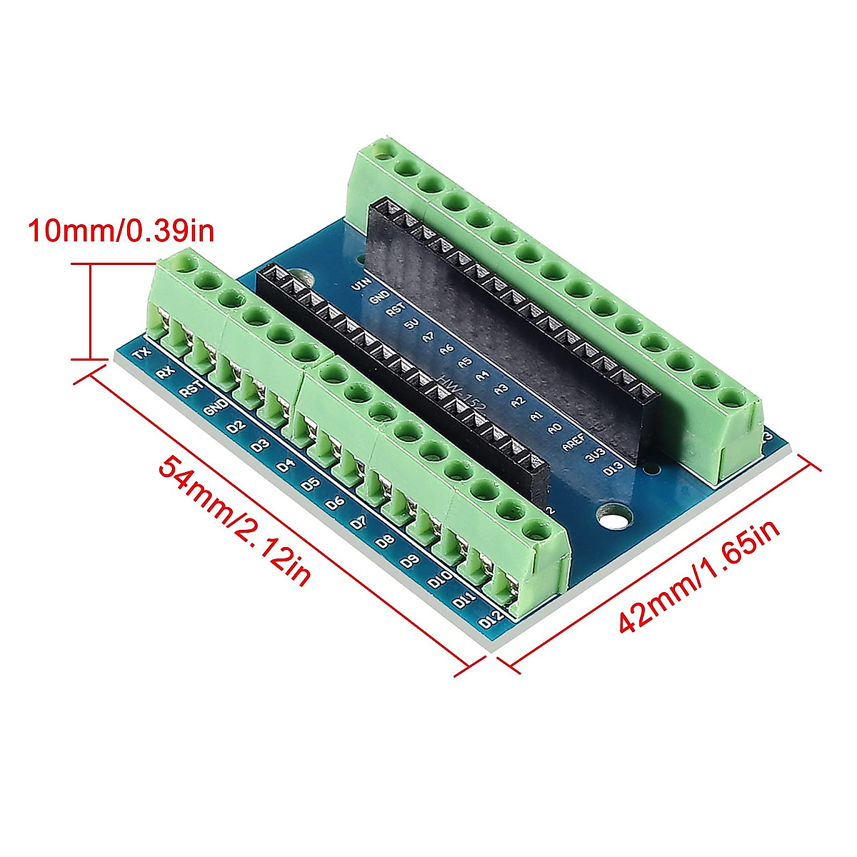 ACEIRMC 6pcs Nano V3.0 3.0 Controller Terminal Adapter Expansion Board Nano IO Shield Simple Extension Plate for Arduino Mano AVR ATMEGA328P