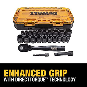 DEWALT Impact Socket Set, 23 Piece Set, 3/8" Drive Metric/SAE (DWMT74738)