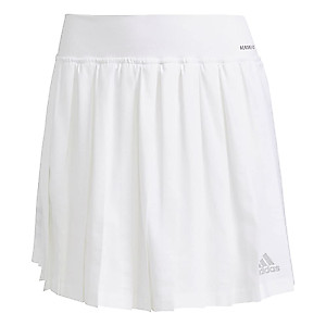 adidas womens Club Tennis Pleated Skirt Dress, White/Grey, X-Small US