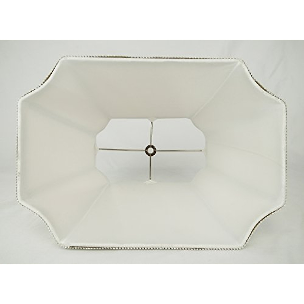 Mestar Decor Cut Corner Linen Lampshade with Lace Trim (Spider) (Rectangular)