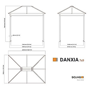 Sojag Danxia Cream 7 Ft. X 9 Ft. Gazebo