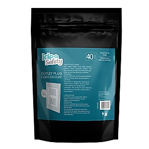 Outlet Plugs Covers (40 Pack) Clear Child Baby Proof - Electrical Protector - Safety Caps by Idea Safety - Home Basic