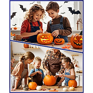 Luditek Pumpkin Carving Kit, 11 Pieces Halloween Jack-O-Lanterns Professional Stainless Steel Pumpkin Carving Tools, Pumpkin Cutting Supplies Tool Kit Halloween Gifts for Adults Kids