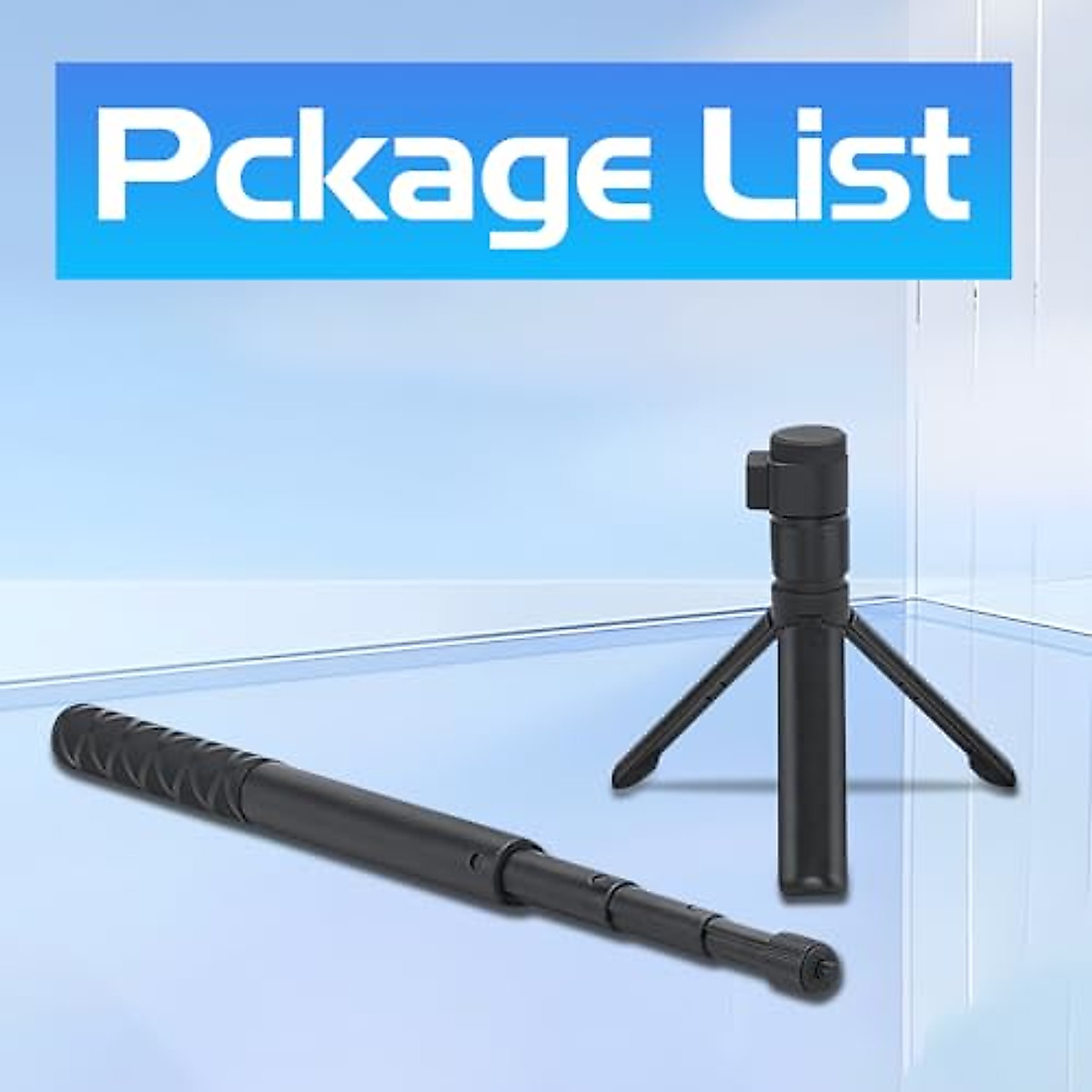 O'woda Invisible Selfie Stick for Insta360 X4, Extendable Portable Monopod Bullet Time Rotatable Handle Kit with Mini Camera Tripod for Insta360 X4, X3, ONE X2, ONE X, ONE RS