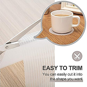 Rxemohesuoh Drawer Liner, Non-Adhesive Shelf Liner, 17.5IN x 10FT Double Sided Non-Slip Cabinet Liner Washable for Kitchen, Shoe Rack - Clear