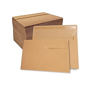 100 Pack A7 Brown Kraft Paper Invitation 5 x 7 Envelopes Quick Self Seal