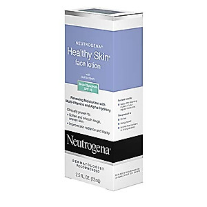Neutrogena Healthy Skin Face Moisturizer Lotion with SPF 15 Sunscreen & Alpha Hydroxy Acid - Anti Wrinkle Cream with Glycerin, Glycolic Acid, Alpha Hydroxy, Vitamin C, Vitamin E & Vitamin B5, 2.5 fl. oz