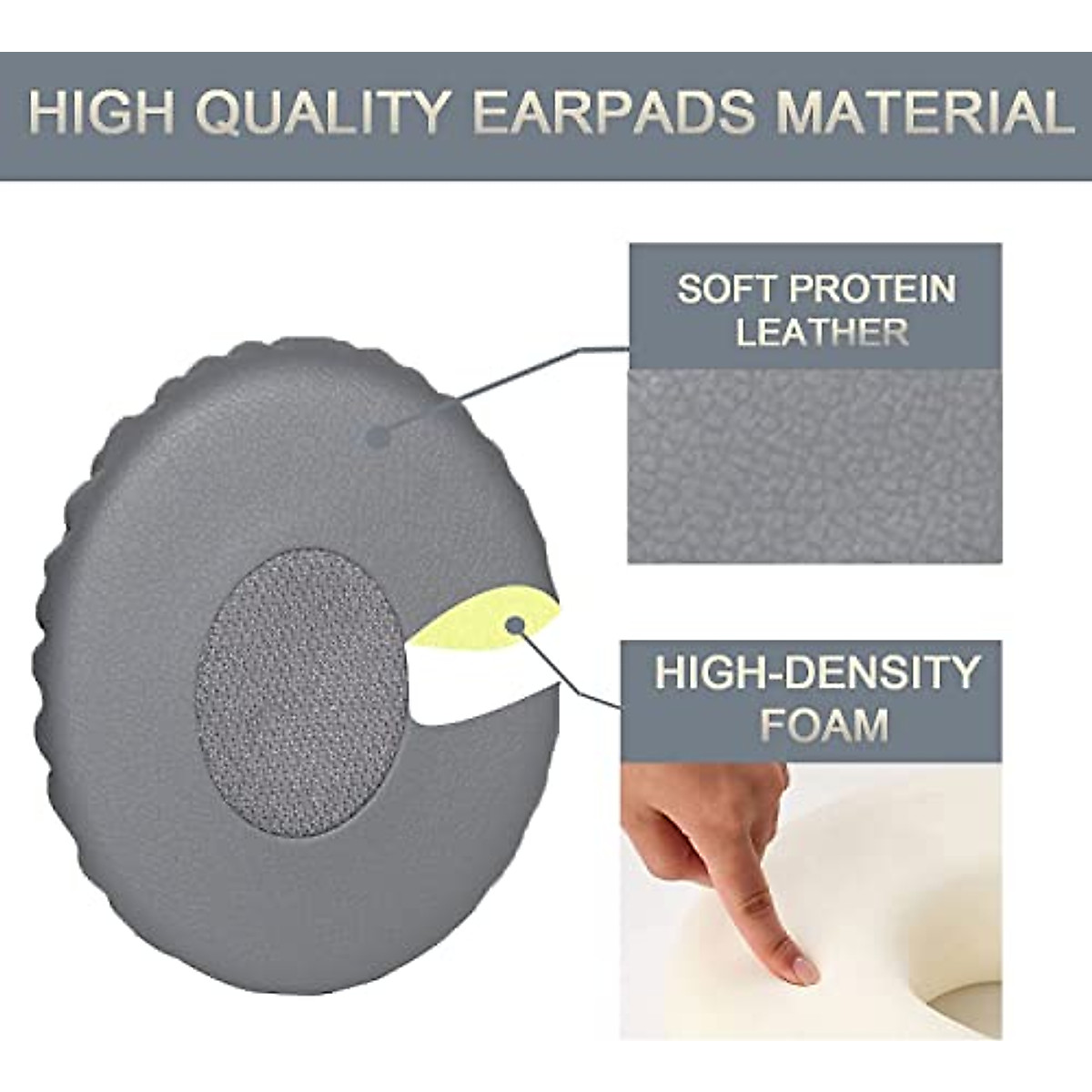 Replacement OE2 Ear Pads Earpads Cushion Ear Cups Compatible with Bose OE2 OE2i Soundtrue SoundLink On-Ear Headphones (Grey)