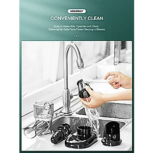 Slow Juicer Machines, HOUSNAT Cold Press Juicer Extractor for Fruits & Vegetables Easy to Clean, 2-Speed Mode with Quiet Motor & Reverse Function, Slow Masticating Juicer with Recipe (Silver Gray)