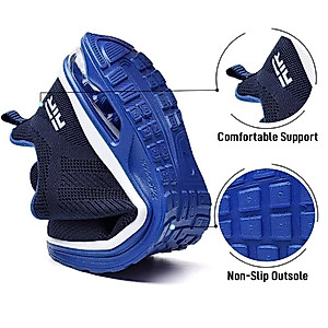 Lamincoa Womens Walking Shoes Lightweight Running Shoes Women’s Tennis Shoes Non Slip Air Shoes Breathable Mesh Air Cushion Sneakers for Gym Workout Sports RoyalBlue