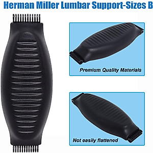 Lumbar Support Pad Replacement for Herman Miller Classic Aeron Chair - Size B: Medium,Black