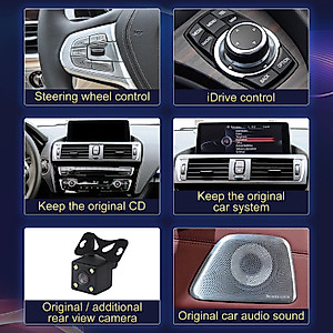 Car Entertainment Multimedia Stereo Radio 10.25 inch IPS Screen Qualcomm 8 Core 4+64GB Car Play Android Auto for BMW X5 X6 X5M X6M E70 E71 (2011-2013) Original CIC System Support Spilt Screen