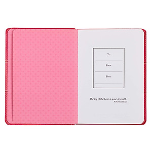 Christian Art Gifts Classic Handy-sized Journal All Things Are Possible Mathew 19:26 Bible Verse Inspirational Scripture Notebook 240 Ruled Pages, 5.7" x 7", Pink