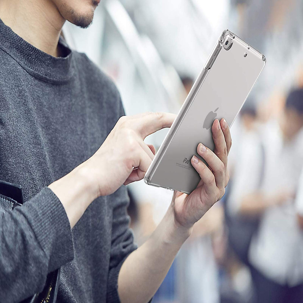 ORIbox Case for iPad 7th and iPad 8th and iPad 9th Gen [10.2 Inch] Clear,with 4 Corners Shockproof Protection, TPU Back Cover for iPad, Clear