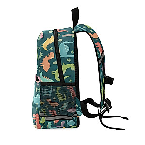 ALAZA Cute Dinosaur Toddler Backpack for Boys Girls,Colorful Dinosaur Kid's Backpack,Kindergarten Children Bag Preschool Nursery Travel Bag Daycare Bag with Safety Leash