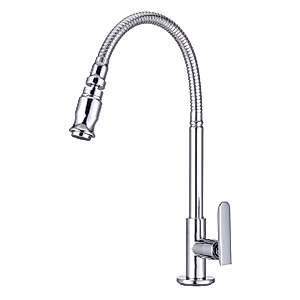 Bathtub Faucet Single Handle Kitchen Sink Faucet Pull Down Arbitrary Rotating Lavatory Cold Water Tap Chrome