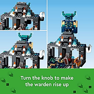 LEGO Minecraft The Deep Dark Battle Set, 21246 Biome Adventure Toy, Ancient City with Warden Figure, Exploding Tower & Treasure Chest, for Kids Ages 8 Plus