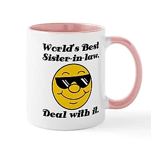 CafePress World's Best Sister In Law Humor Mug Ceramic Coffee Mug, Tea Cup 11 oz
