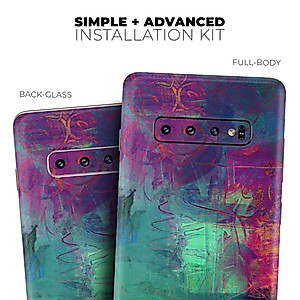 DesignSkinz Abstract Oil Painting V3 Protective Vinyl Decal Wrap Skin Cover Compatible with The Samsung Galaxy S20 (Screen Trim & Back Glass Skin)