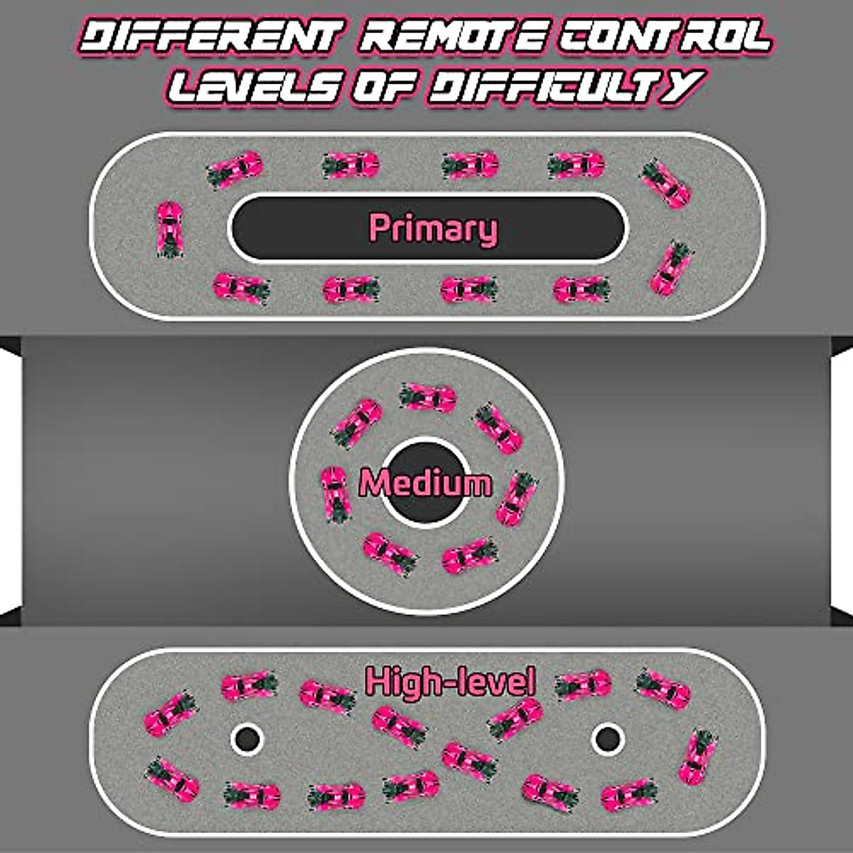 VATOS Remote Control Car, 1:24 Scale Kids Mini RC Car with LED Lights and Spray Effect, 27Mhz RC Racing Electric Car Toys for 3 4 5 6 7 8-12 Years Boys Girls Birthday, Party