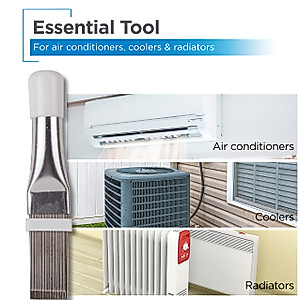 AnyAir Fin Comb, Steel Brush for Air Conditioner, Cooler or Radiator, Heavy Duty AC Fin Comb, Silver