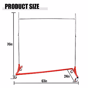 Migoda Z Rack Collapsible Rack,Height Adjustable Rolling Z Rack Clothes Rack, Heavy Duty Z Rack Garment Rack with Wheels - Ideal for Bedroom Storage and Organization